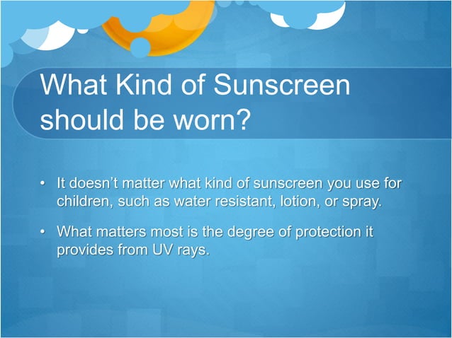 Sun Safety | PPTX | Skin and Dermatology | Diseases and Conditions