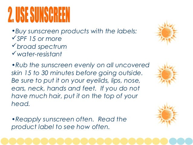Sun protection Safety Tips