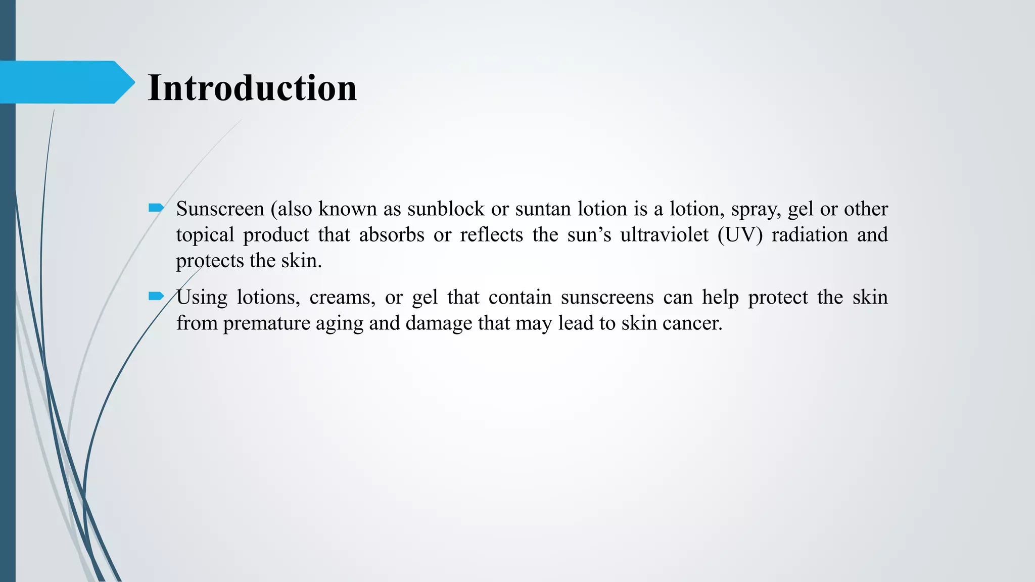 Sunscreen, Classifications, Sun Protection Factor(SPF), Regulatory aspects | PPTX