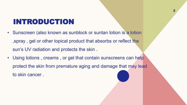 Sunscreen ,sunscreen classification, sunprotection factor(spf) | PPT