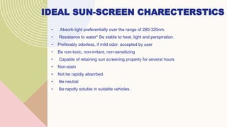 Sunscreen ,sunscreen classification, sunprotection factor(spf) | PPTX