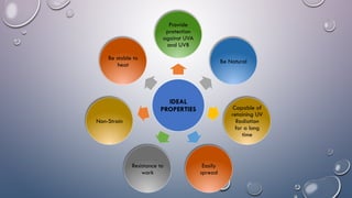 sunscreen, classification and mechanism of action.pptx