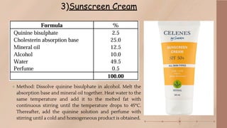 SUNSCREEN: Evaluation, Formulation, Types, Benifits | PDF