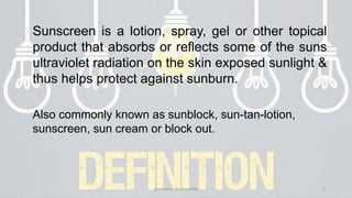 sunscreen a review.pptx | Skin Care | Beauty