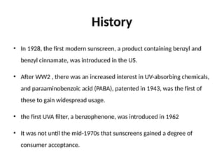 sunscreens types classification and method of apply | PPTX