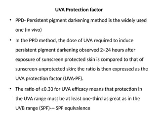 sunscreens types classification and method of apply | PPTX