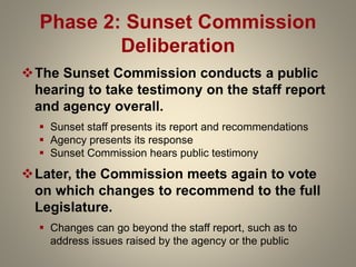 Overview of the Sunset Process in Texas | PPTX