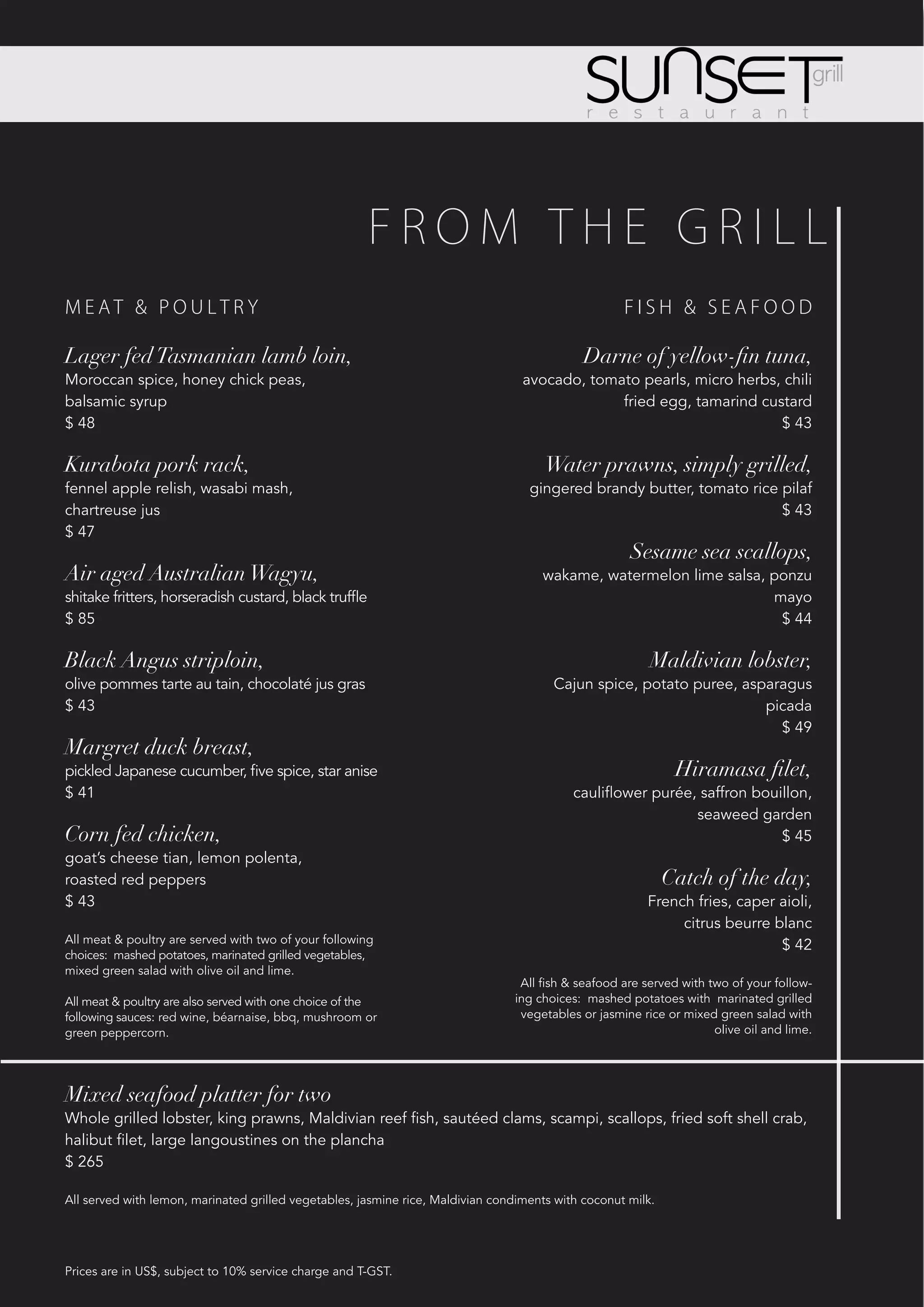 Sunset menu aug 2011 | PDF