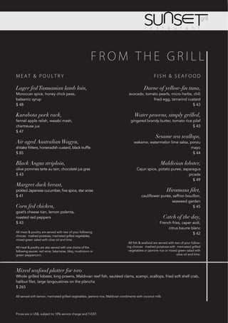 Sunset menu aug 2011 | PDF