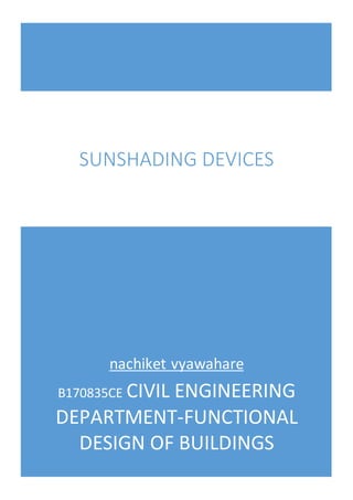 Sun shading devices- design and making | DOCX