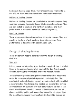 Sun shading devices- design and making | DOCX