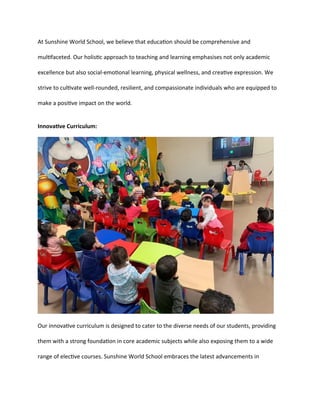 Unleashing the Power of Learning at Sunshine World School | PDF