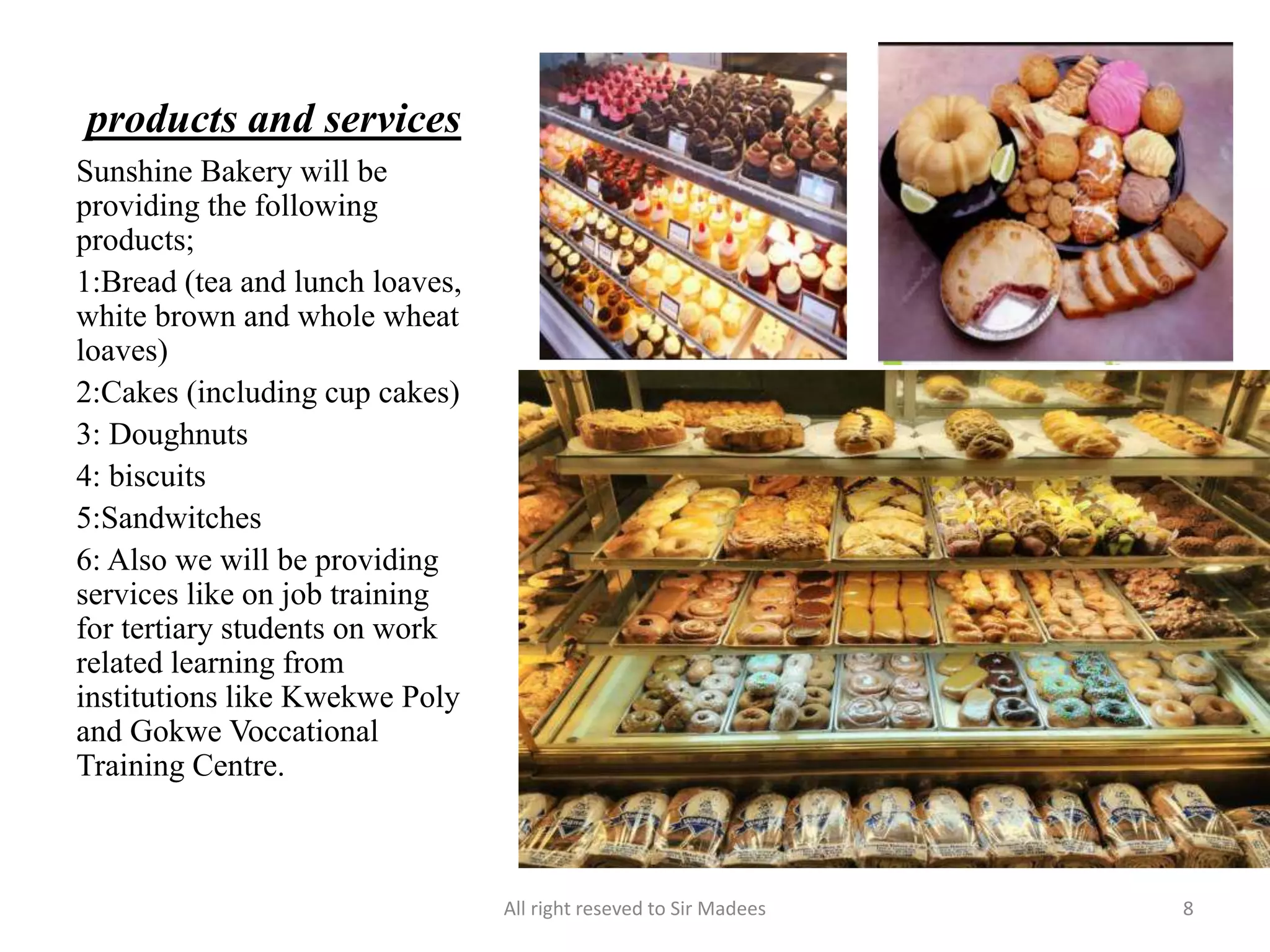 business proposal for sunshine bakery | PPTX