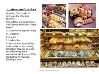 business proposal for sunshine bakery | PPTX