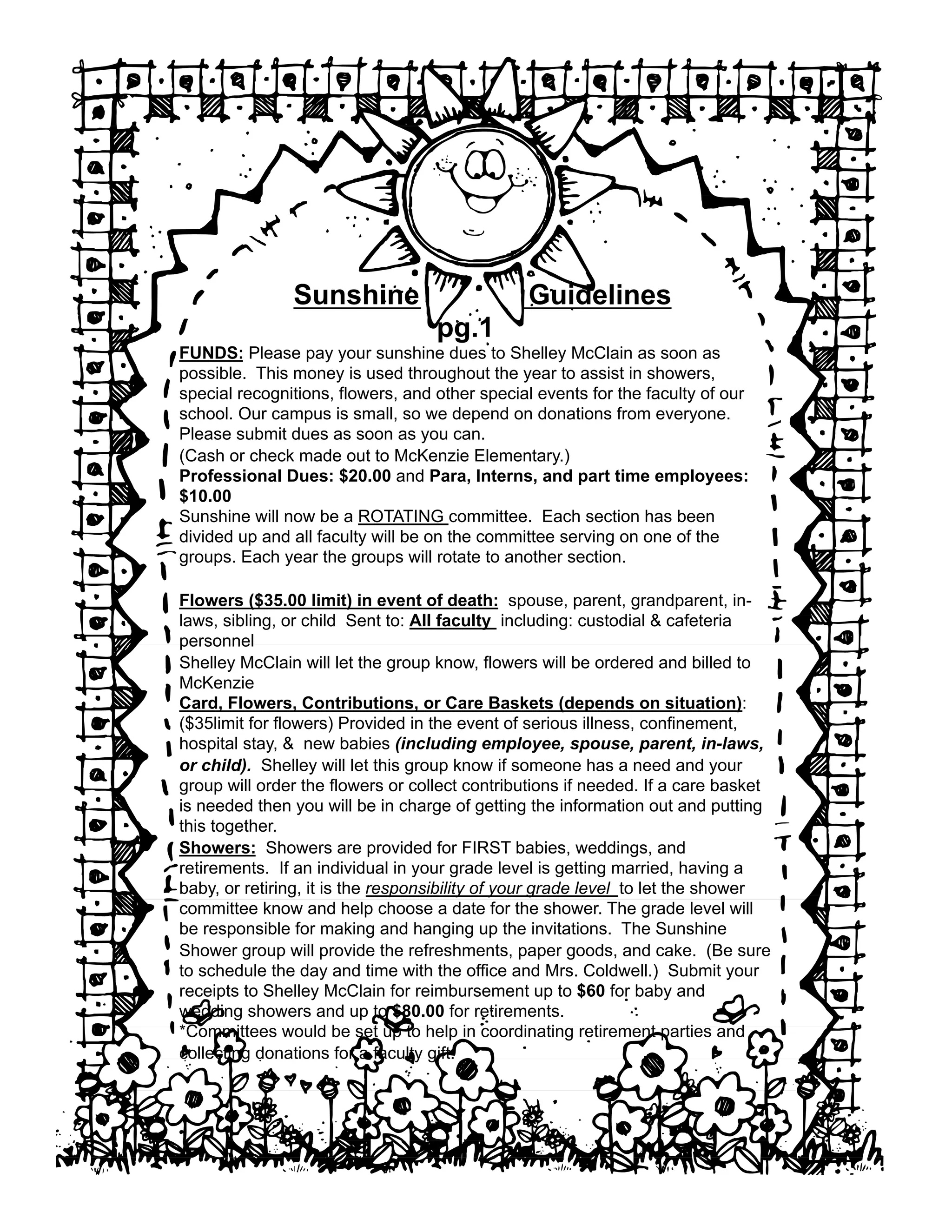 Sunshine committees 2012 | PDF