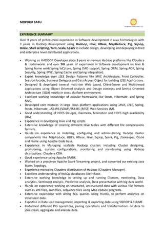 Sunshine consulting mopuru babu cv_java_j2ee_spring_bigdata_scala | PDF
