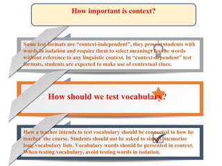 Sun shine group assessing vocabulary | PPT