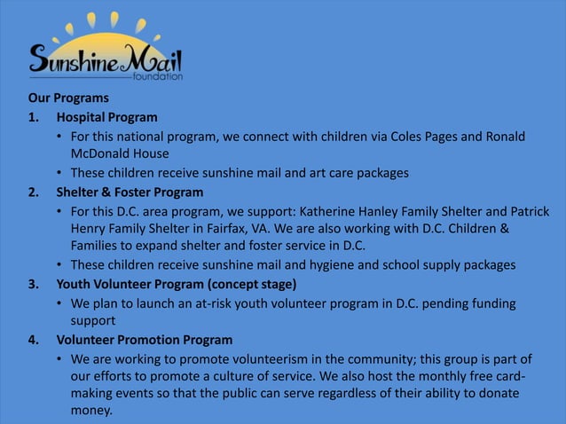 Sunshine Mail Presentation | PPTX | Adoption and Fostering | Parenting