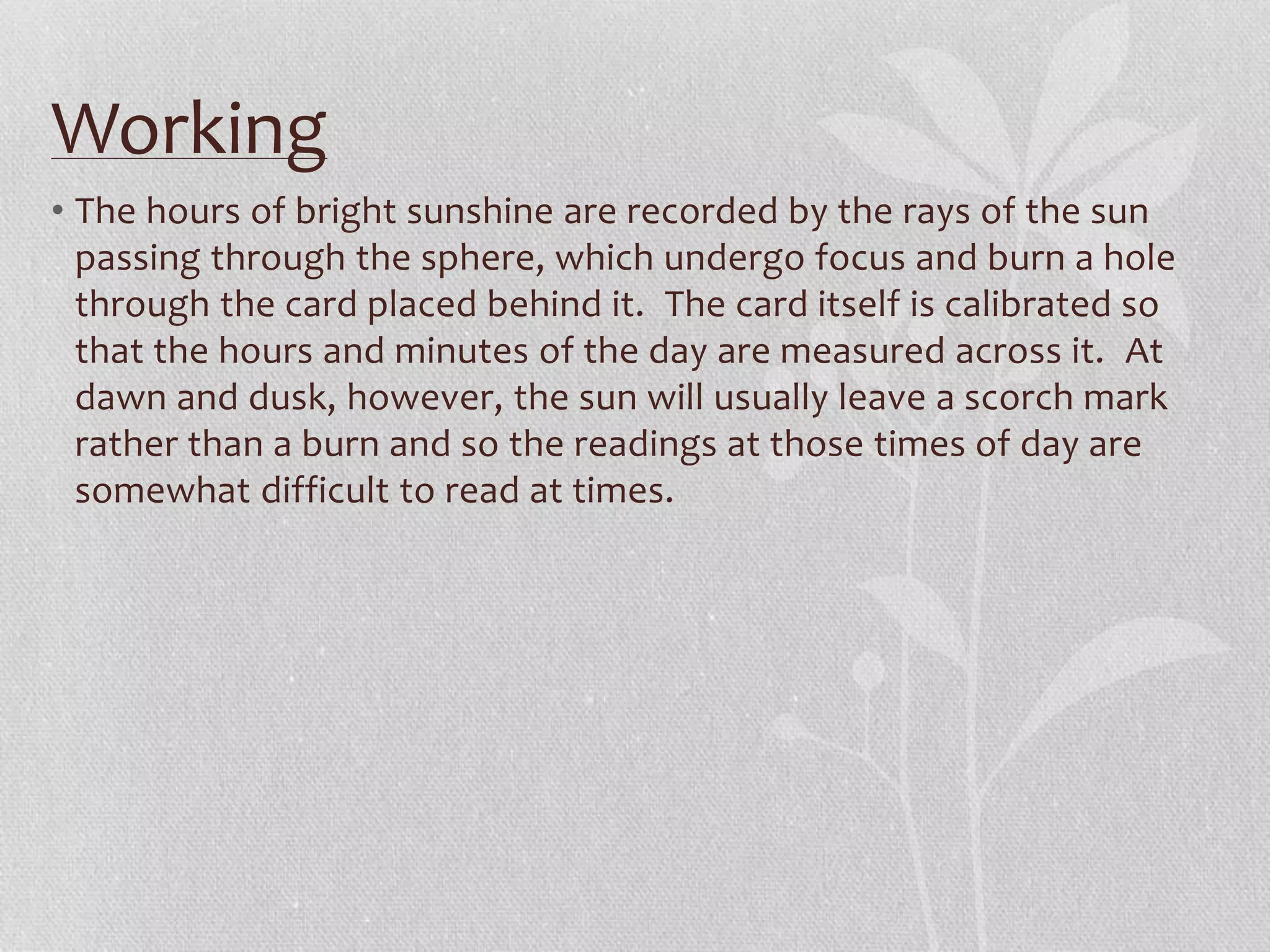Sunshine recorder | PPTX