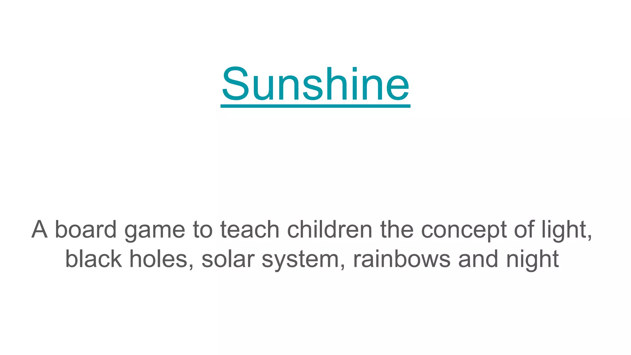 Sunshine the board game rules | PPT