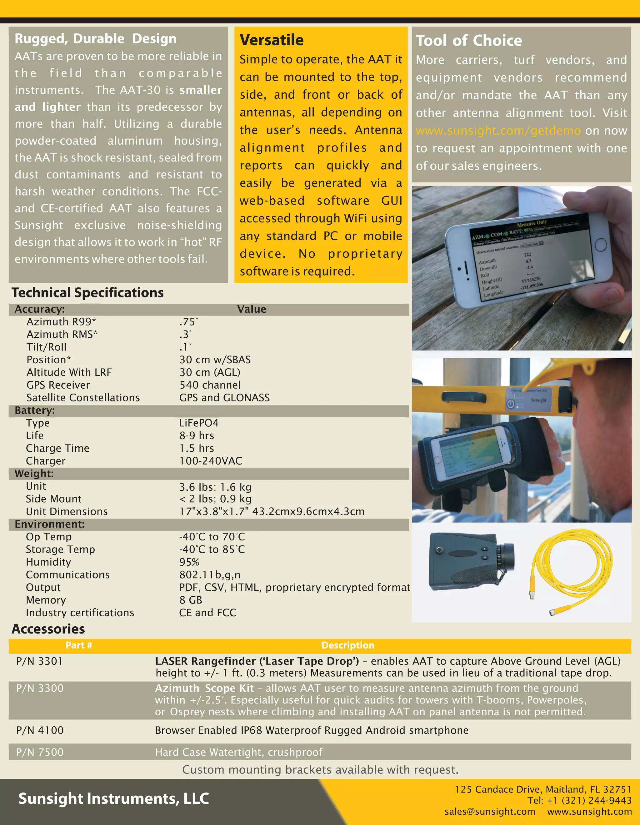 NEW Sunsight AAT-30 datasheet, | PDF