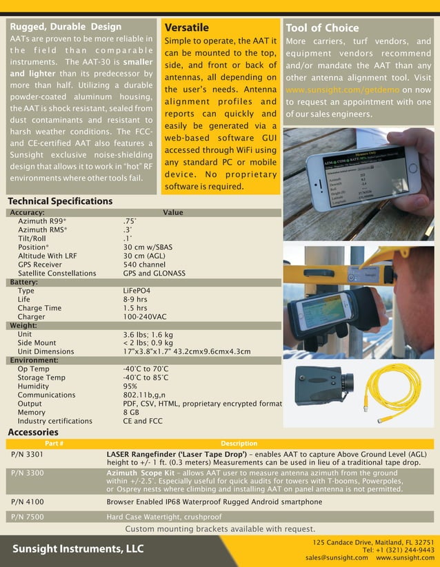 NEW Sunsight AAT-30 datasheet, | PDF