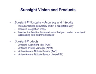 Sunsight Antenna Alignment intro | PPT