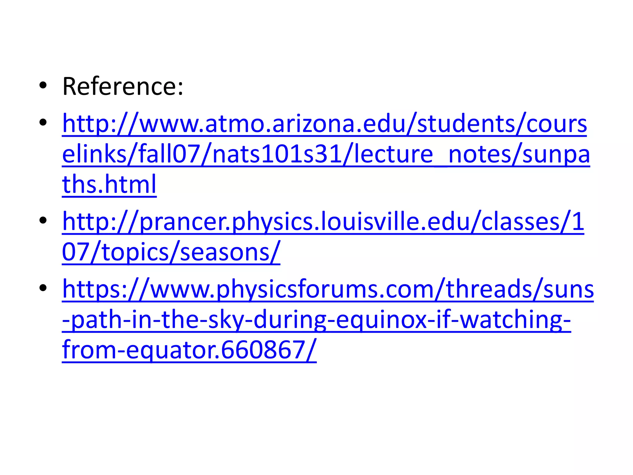 Sun’s path equator | PPSX