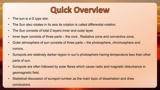 Sunspots.pptx This ppt is all about sunspots | PPTX