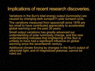 Sunspots and Climate Change | PPTX