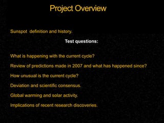 Sunspots and Climate Change | PPTX