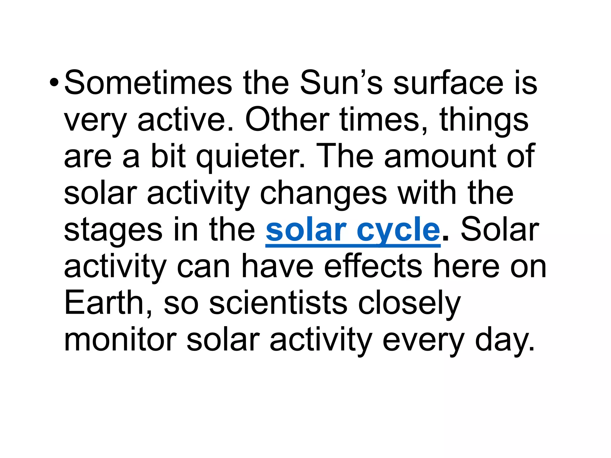 Sunspots and Solar Flares | PPTX