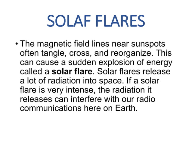 Sunspots and Solar Flares | PPTX