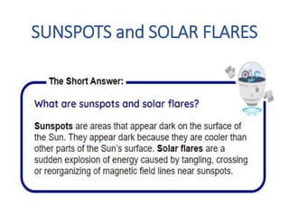 Sunspots and Solar Flares | PPTX
