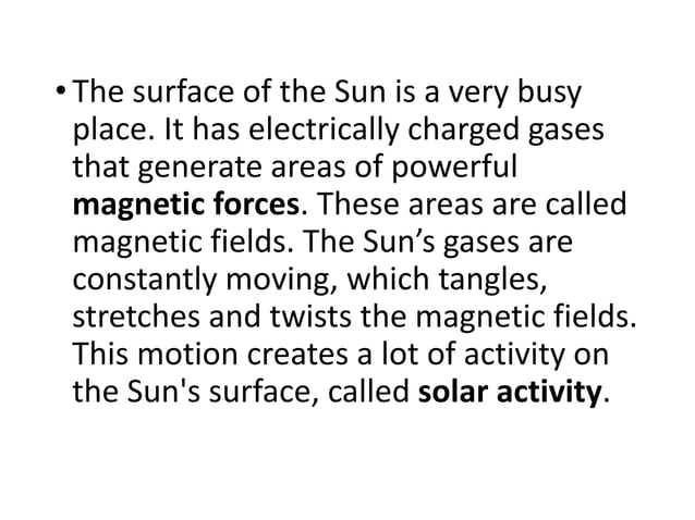 Sunspots and Solar Flares | PPTX