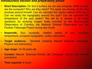 Sunspots! let us introduce ourselves… | PPTX