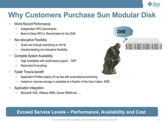 Sun storage tek 2500 series disk array customer presentation | PPT