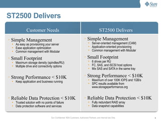 Sun storage tek 2500 series disk array customer presentation | PPT