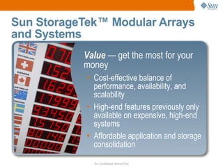 Sun storage tek 6140 customer presentation | PPT
