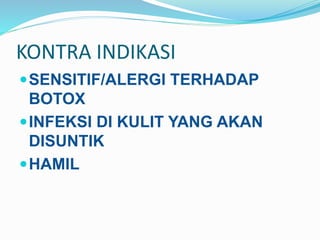suntikan botox ( botollium toxin ) | PPT