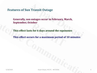 Sun transit outage | PDF