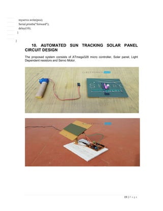 Sun trcking solar panel ekdm final report | PDF