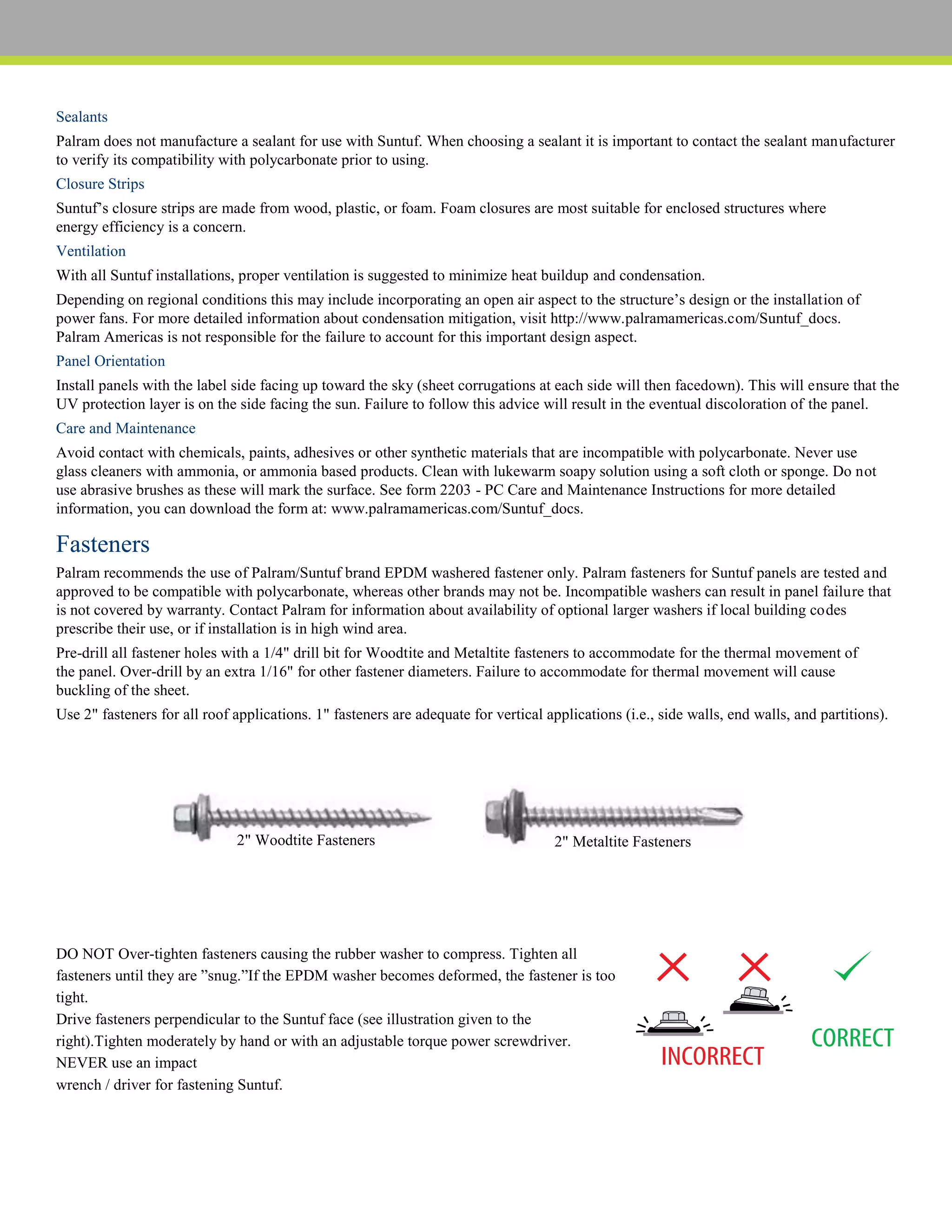 Suntuf installation guide | PDF