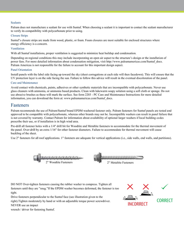 Suntuf installation guide | PDF