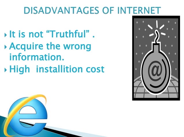 advantages and disadvantages of Internet | PPT