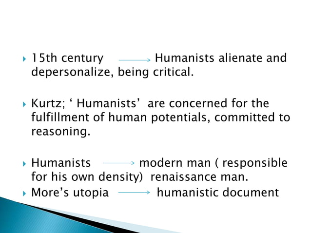 Humanism and Humanism in teaching | PPT