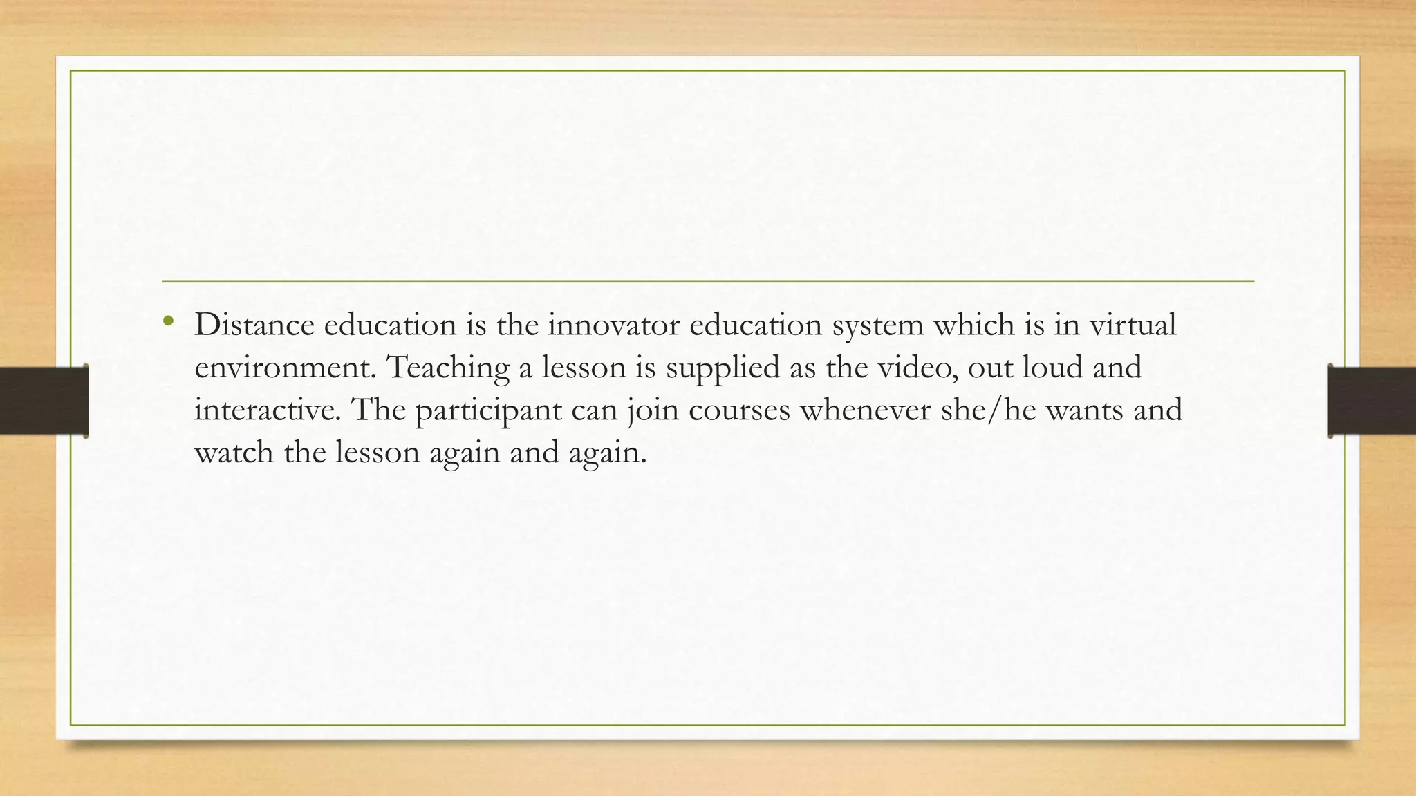 Distance Education | PPT | Free Download