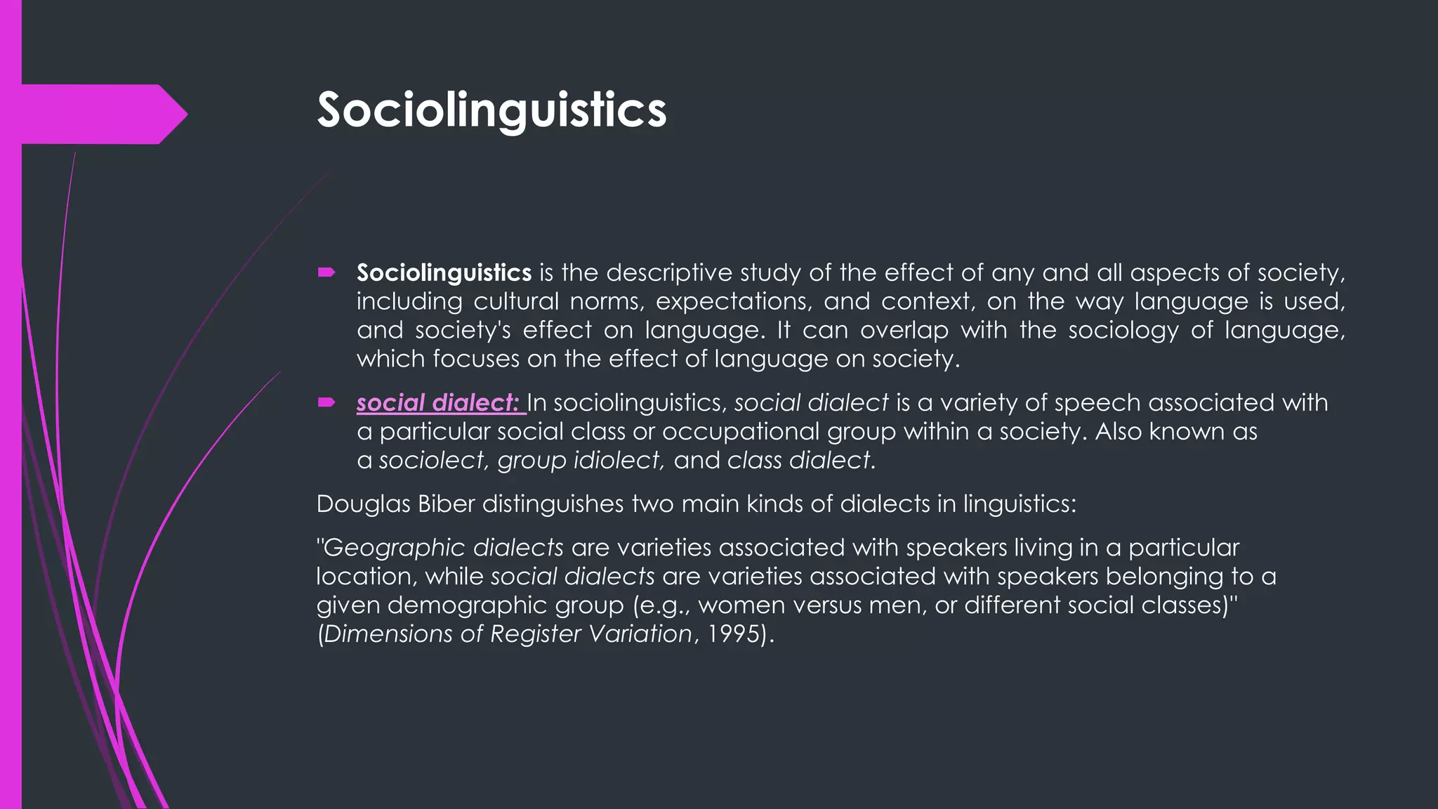 Social variation in language | PDF