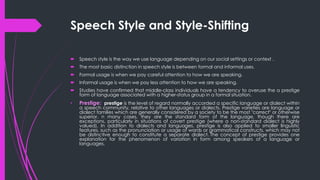 Social variation in language | PDF