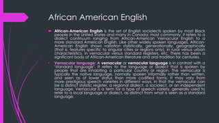 Social variation in language | PDF